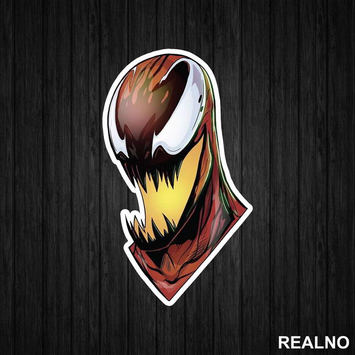 HEAD ILLUSTRATION - CARNAGE - VENOM - NALEPNICA