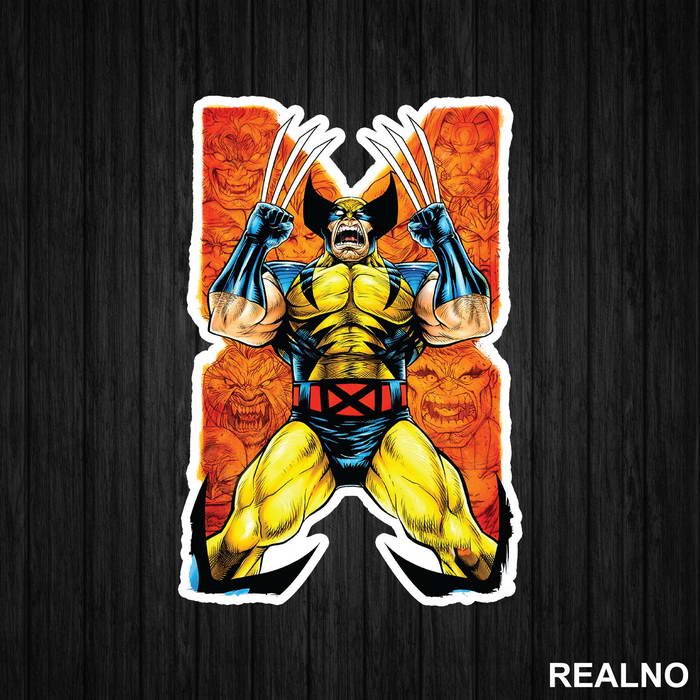 RAGE X-MEN - WOLVERINE - NALEPNICA