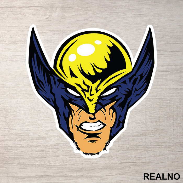 Retro Face Portrait - Wolverine - Nalepnica