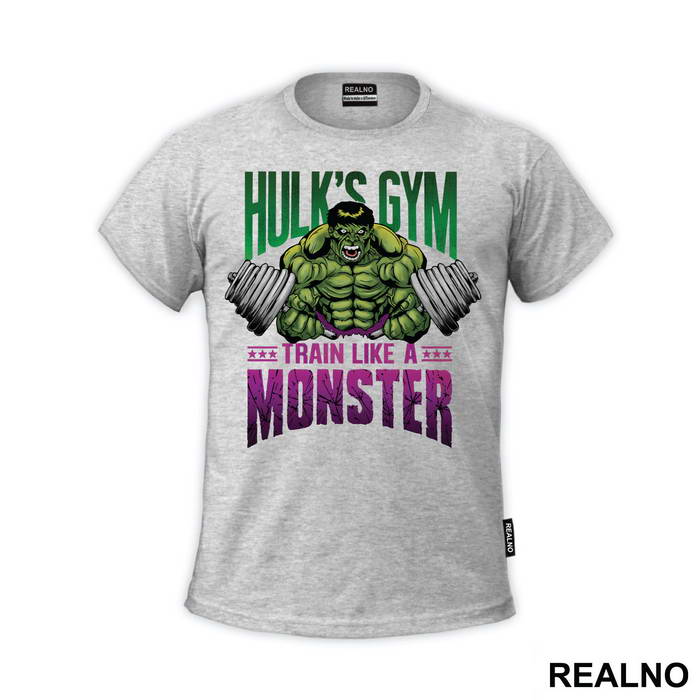 HULK'S GYM - TRAIN LIKE A MONSTER - HULK - AVENGERS - MAJICA