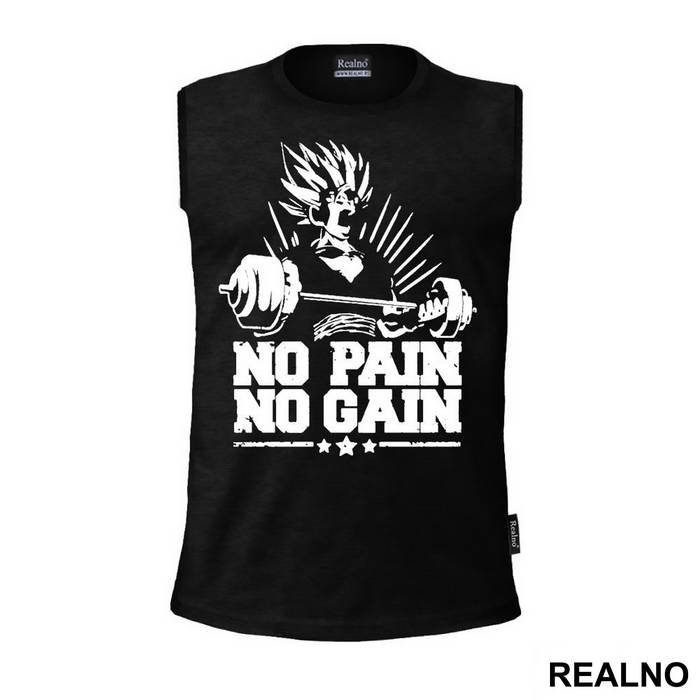 NO PAIN - NO GAIN - GOKU - DRAGON BALL - MAJICA