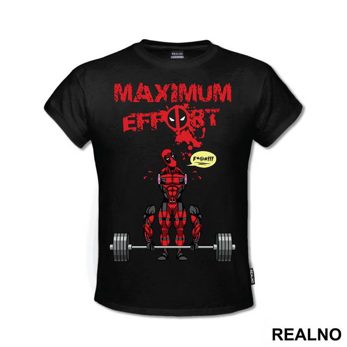 MAXIMUM EFFORT HARD PULL- TRENING - DEADPOOL - MAJICA