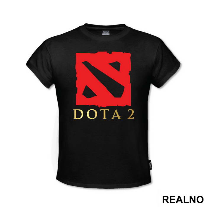 BIG LOGO - RED AND GOLD - DOTA 2 - MAJICA