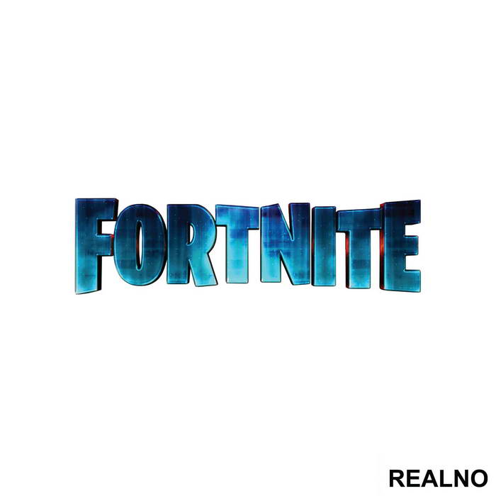 BLUE METAL LOGO - FORTNITE - NALEPNICA