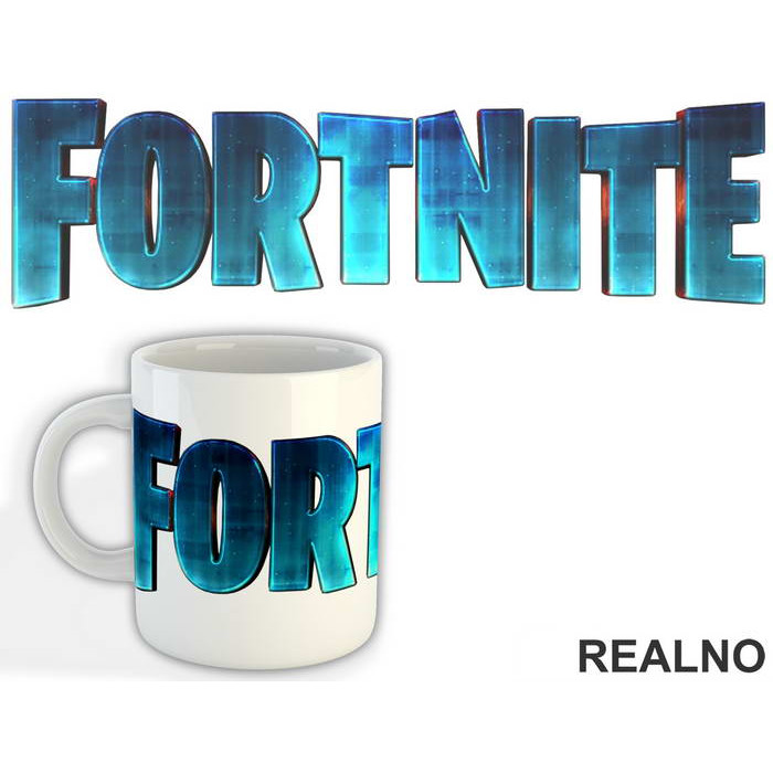 BLUE METAL LOGO - FORTNITE - ŠOLJA