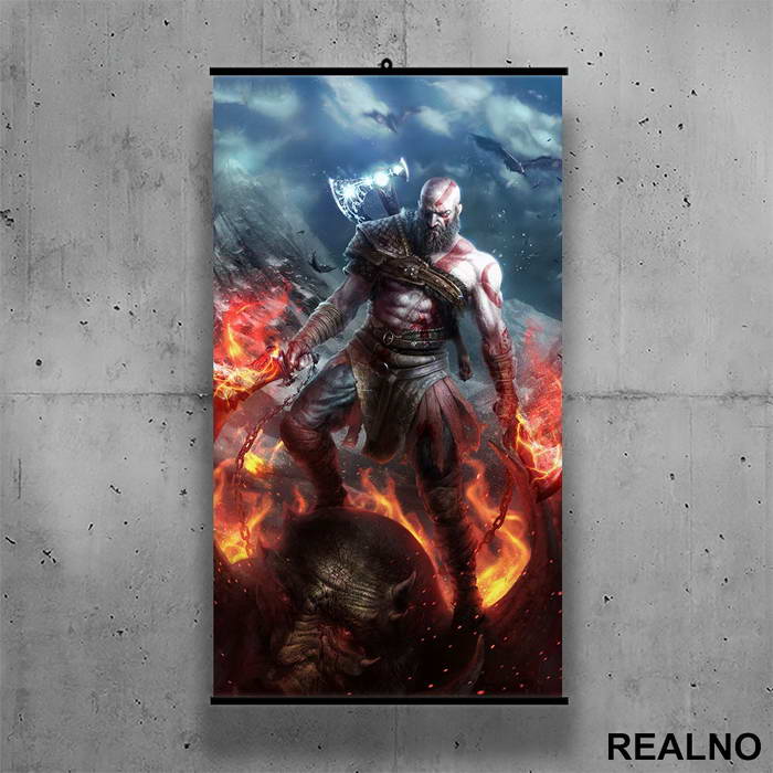 KRATOS STANDING - GOD OF WAR - POSTER SA NOSAČEM