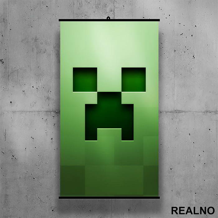 CREEPER - MINECRAFT - POSTER SA NOSAČEM