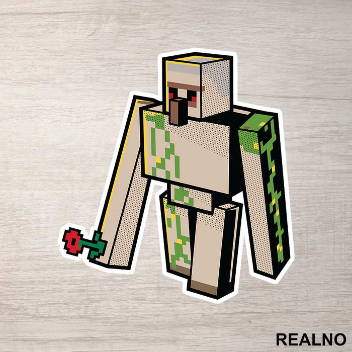 IRON GOLEM - MINECRAFT - NALEPNICA