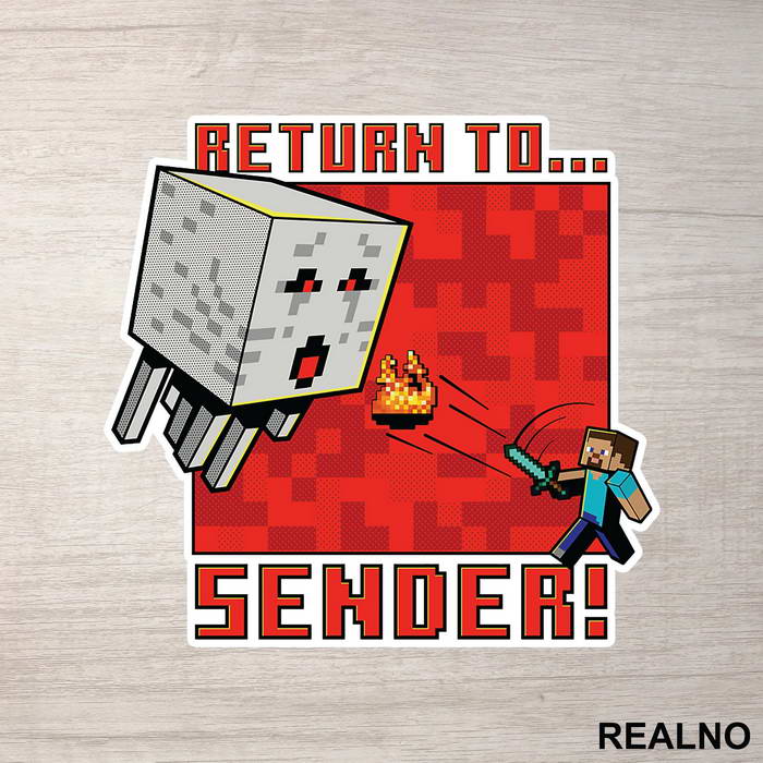 RETURN TO SENDER - MINECRAFT - NALEPNICA