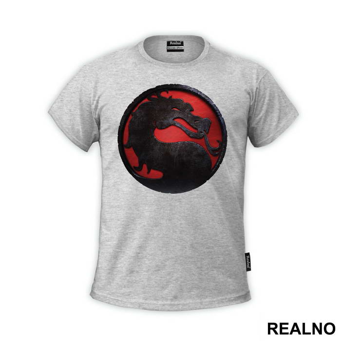 RED AND BLACK LOGO - MORTAL KOMBAT - MAJICA