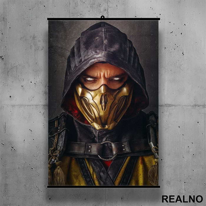 SCORPION - HOOD - MORTAL KOMBAT - POSTER SA NOSAČEM