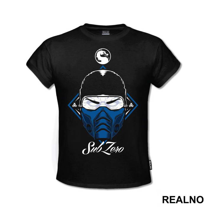 SUB ZERO HEAD ILLUSTRATION - MORTAL KOMBAT - MAJICA