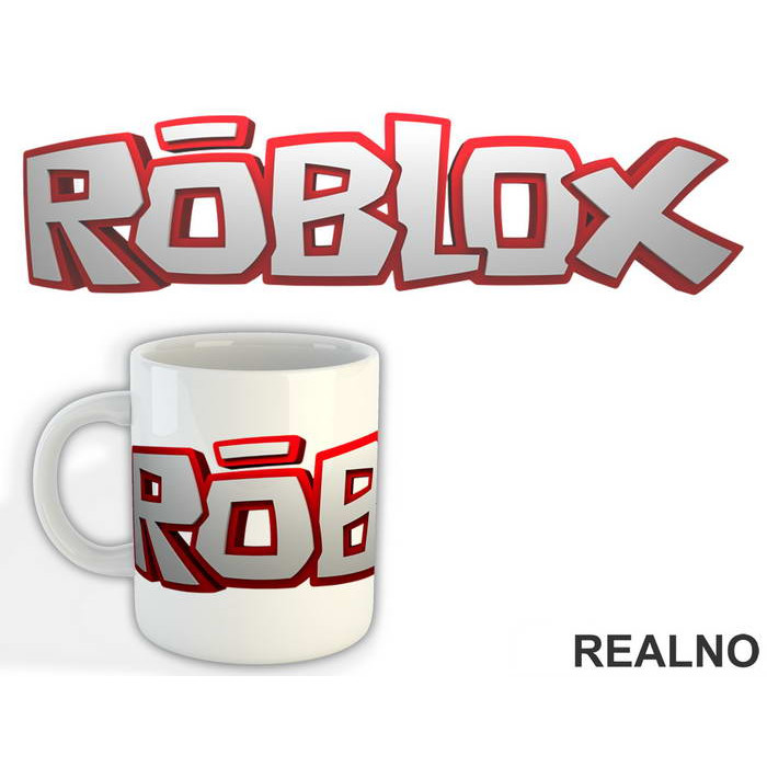 3D TEXT LOGO - ROBLOX - ŠOLJA