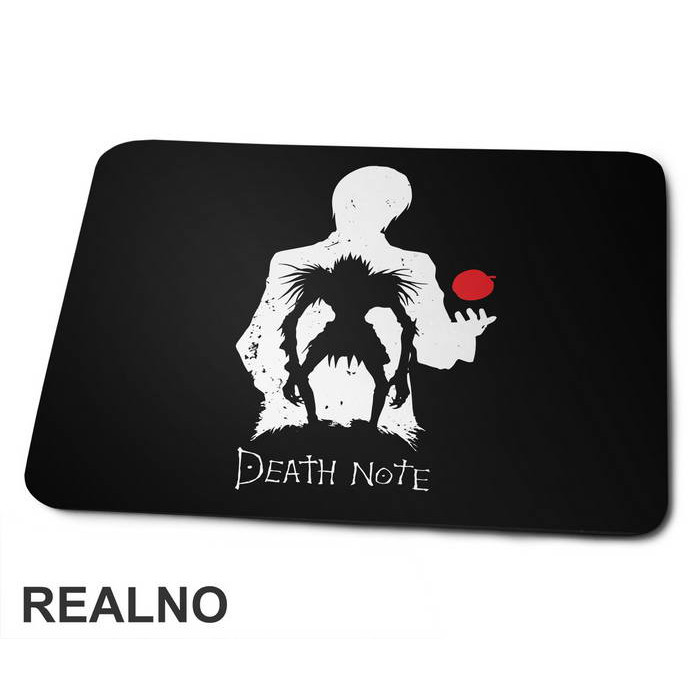 LIGHT AND RYUK SILHOUETTE WITH AN APPLE - DEATH NOTE - PODLOGA ZA MIŠ