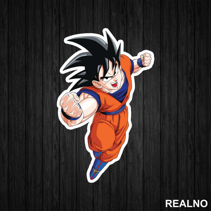 ATTACK - GOKU - DRAGON - BALL - NALEPNICA