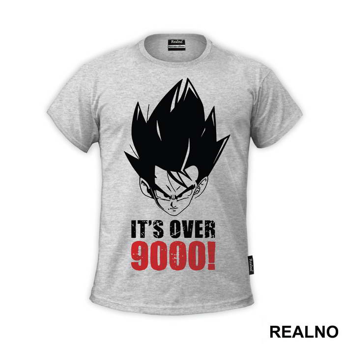 IT'S OVER 9000 RED TEXT - GOKU - DRAGON BALL - MAJICA