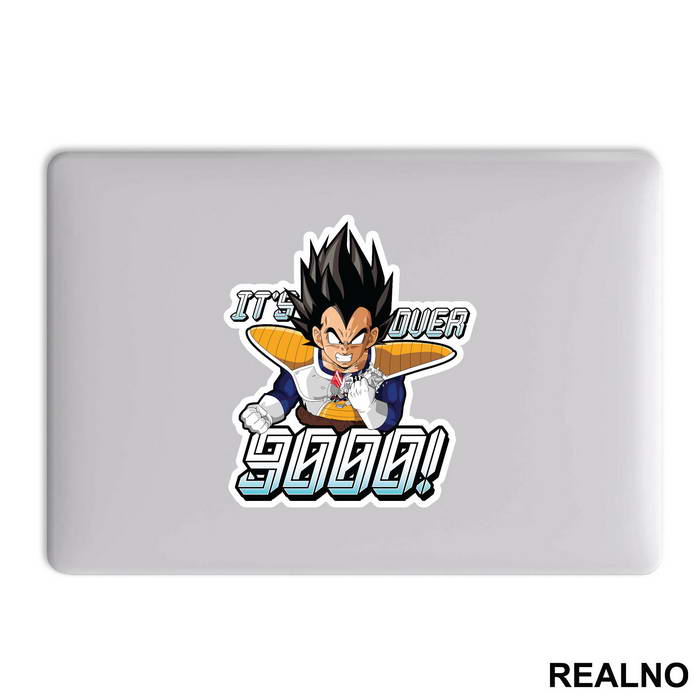 IT'S OVER 9000 VEGETA RAGE - GOKU - DRAGON BALL - NALEPNICA