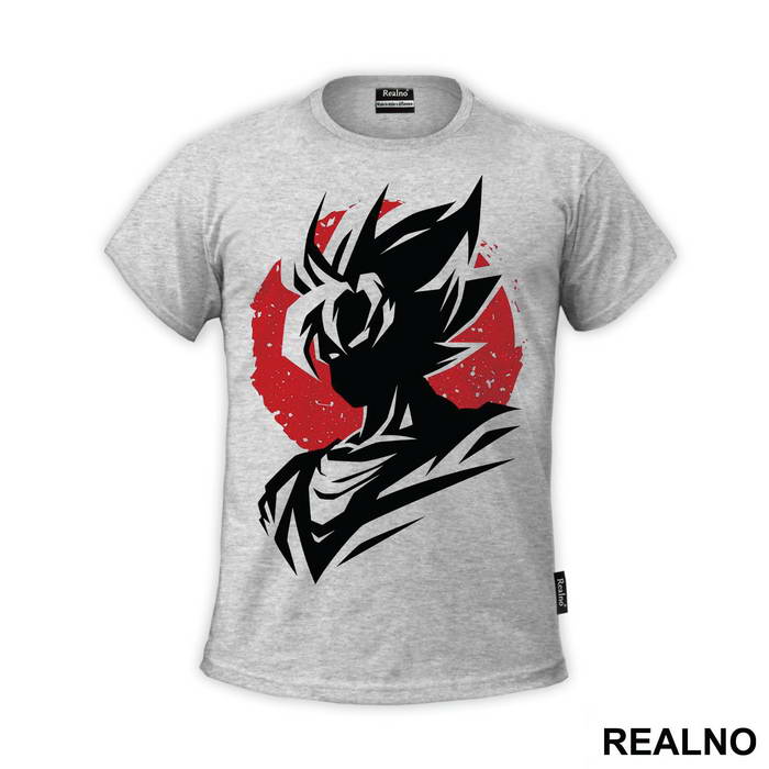 RED MOON SILHOUETTE - GOKU - DRAGON BALL - MAJICA