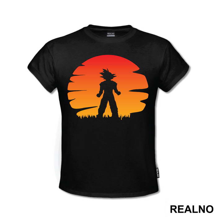 SUNSET SILHOUETTE - GOKU - DRAGON BALL - MAJICA