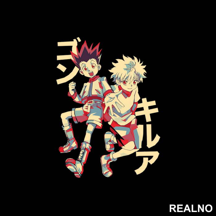 KILLUA AND GON FREECSS - HUNTER X HUNTER - NALEPNICA