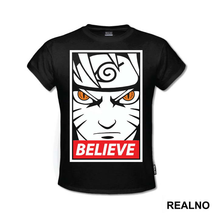 FACE BELIEVE - NARUTO - MAJICA