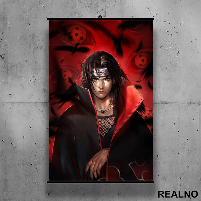 ITACHI - RED - NARUTO - POSTER SA NOSAČEM