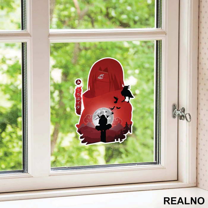 ITACHI RED SILHOUETTE - NARUTO - NALEPNICA