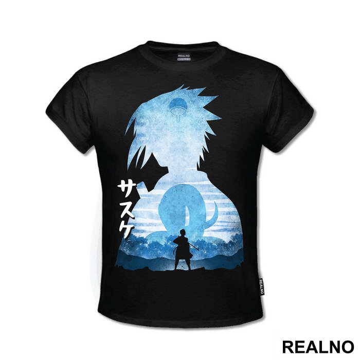 SASUKE - BLUE SILHOUETTE - NARUTO - MAJICA