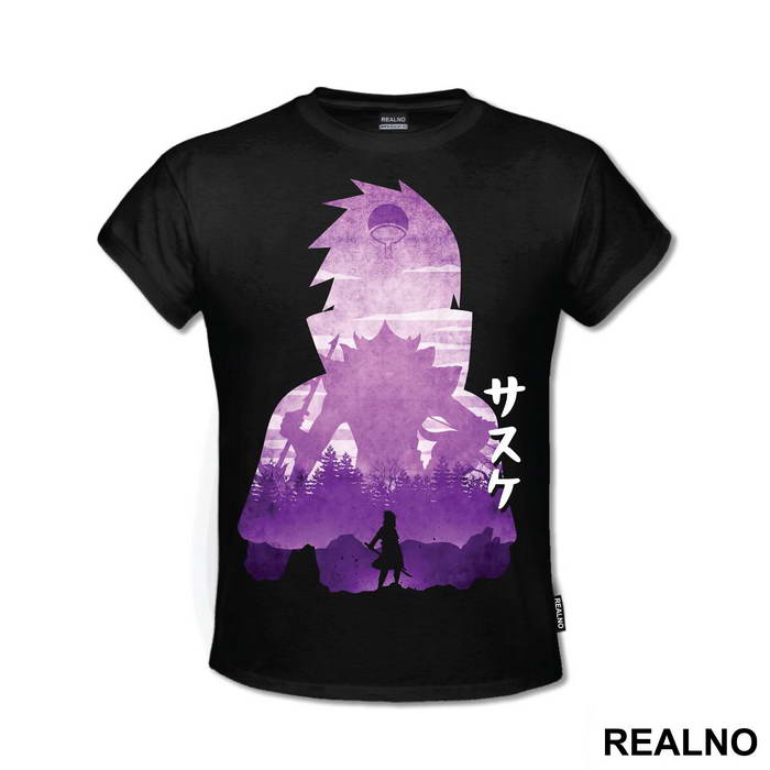 SASUKE - PURPLE SILHOUETTE - NARUTO - MAJICA