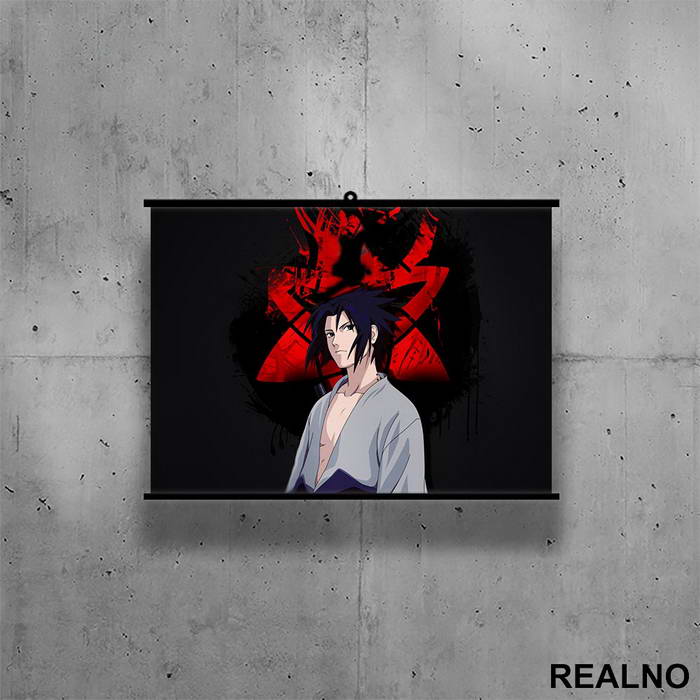 SASUKE UCHIHA - NARUTO - POSTER SA NOSAČEM