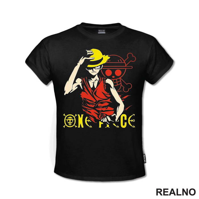 LUFFY OUTLINE - ONE PIECE - MAJICA