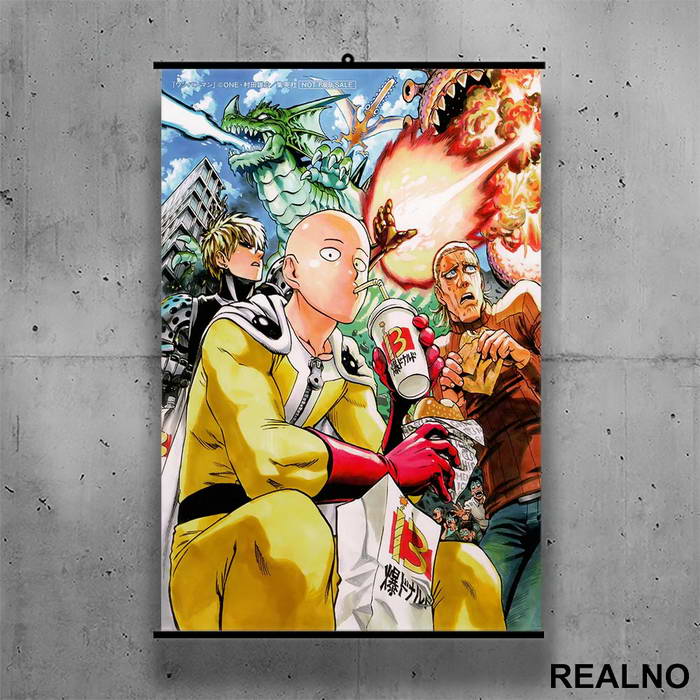 FIGHT - ONE PUNCH MAN - POSTER SA NOSAČEM