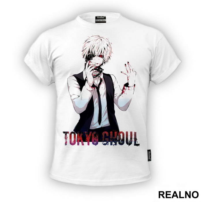 KANEKI KEN AND LOGO - TOKYO GHOUL - MAJICA