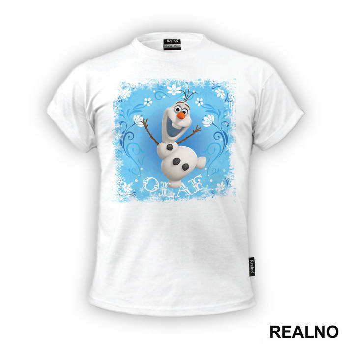 OLAF WITH ICE FLOWERS - FROZEN - MAJICA