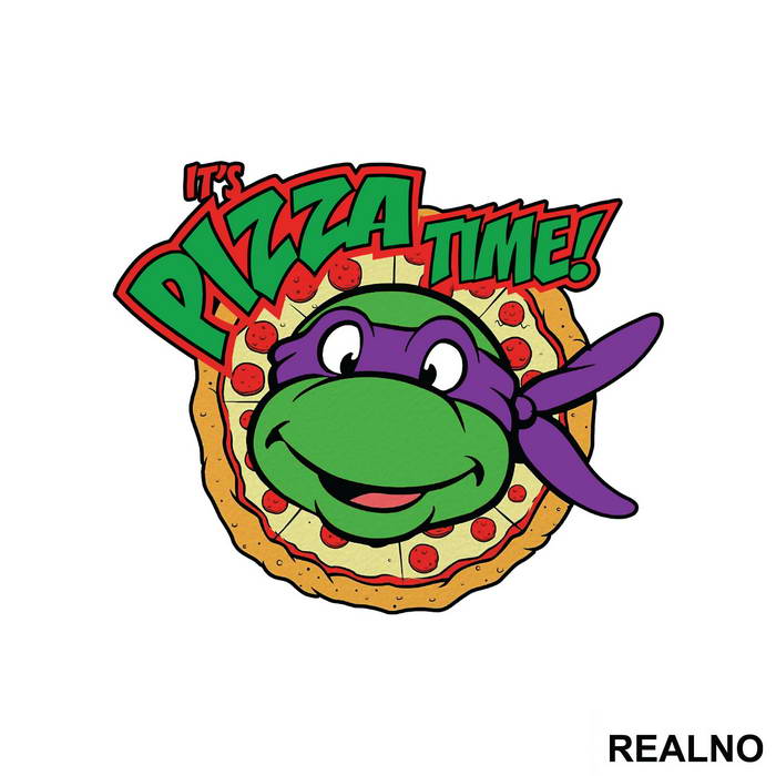 IT'S PIZZA TIME - DONATELO - NINDŽA KORNJAČE - NALEPNICA