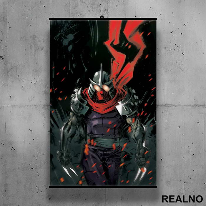 SHREDDER - DRAWING - NINDŽA KORNJAČE - POSTER SA NOSAČEM