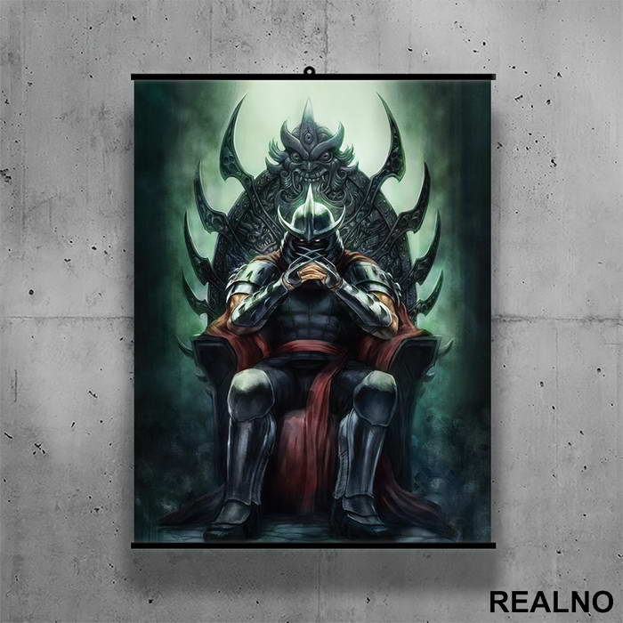 SHREDDER ON THE THRONE - NINDŽA KORNJAČE - POSTER SA NOSAČEM