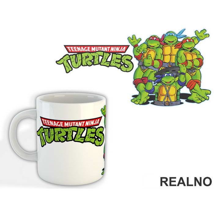 TMNT - LOGO AND LEO, MIKE, DON AND RAFAELO - NINDŽA KORNJAČE - ŠOLJA