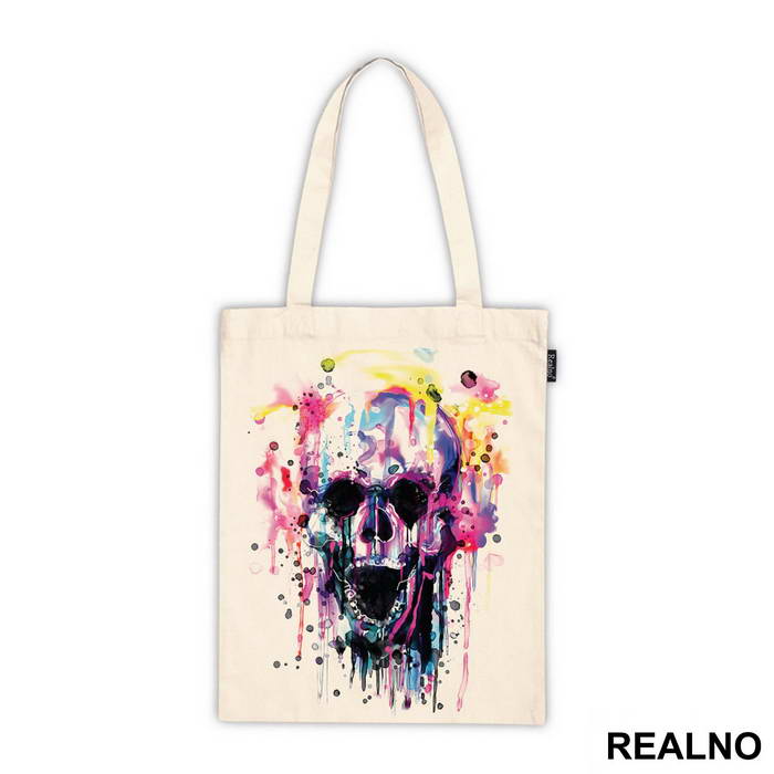 WATER COLOR SPLASHING SKULL - ART - CEGER
