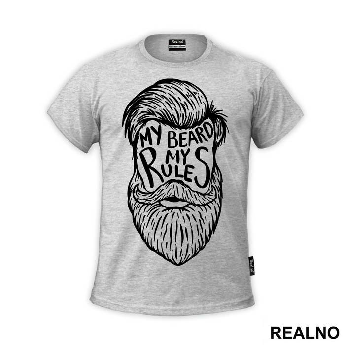 MY BEARD MY RULES FACE - BRADA - MAJICA