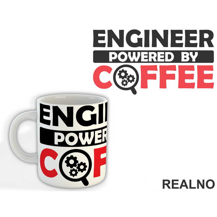 POWERED BY COFFEE - ENGINEER - ŠOLJA