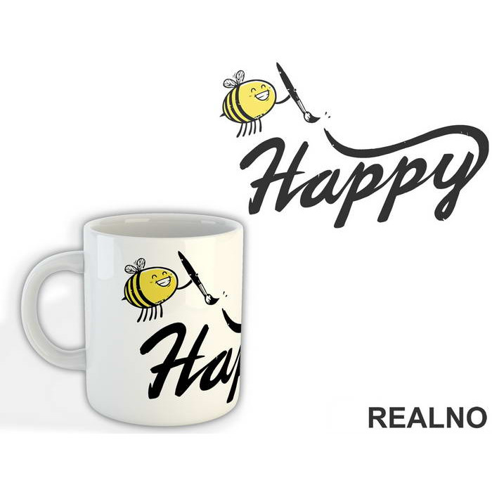 BEE HAPPY - HUMOR - ŠOLJA