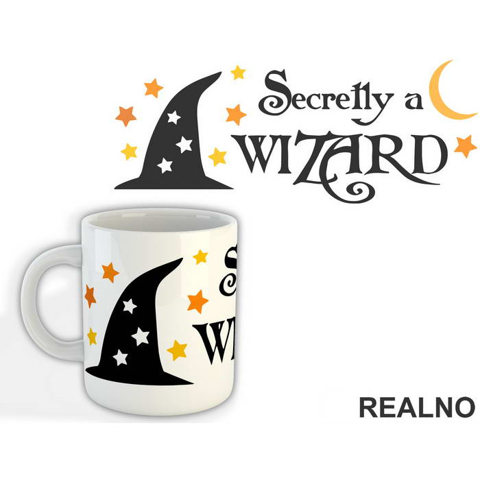 SECRETLY A WIZARD - HUMOR - ŠOLJA