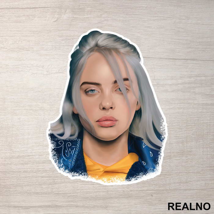 FACE PAINTING - BILLIE EILISH - MUZIKA - NALEPNICA