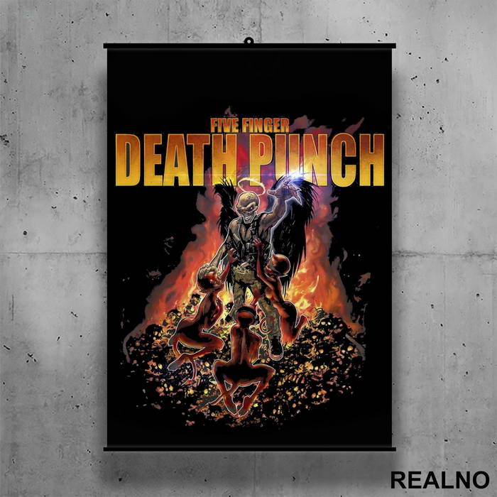 FIVE FINGER DEATH PUNCH - COVER - POSTER SA NOSAČEM