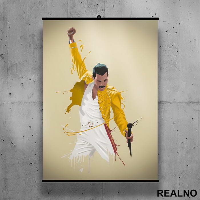 FREDDIE MERCURY - POSTER SA NOSAČEM