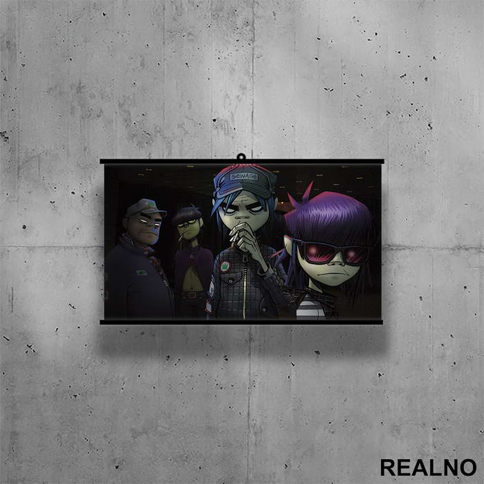 GORILLAZ - DARK - POSTER SA NOSAČEM
