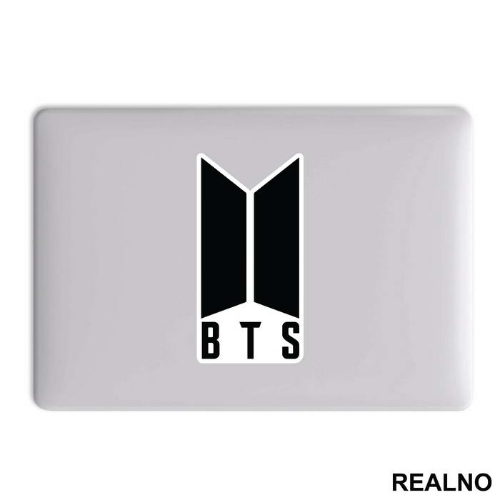 LOGO - BLACK - BTS - BANGTAN BOYS - MUZIKA - NALEPNICA