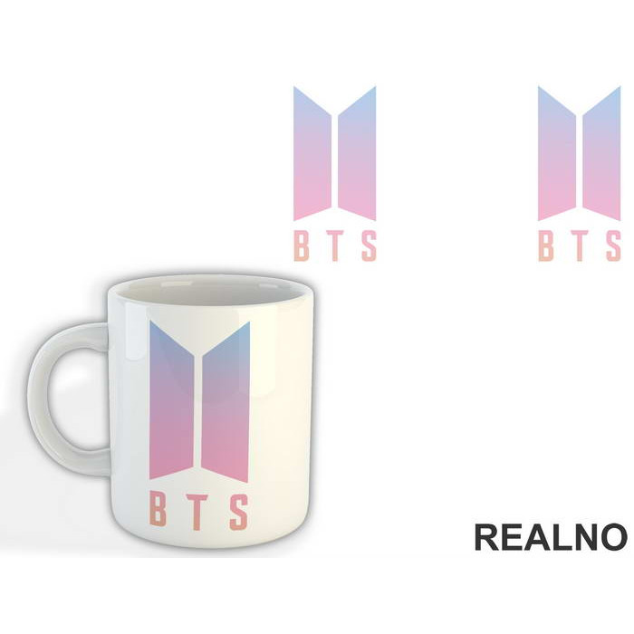 LOGO - COLOR - BTS - BANGTAN BOYS - MUZIKA - ŠOLJA