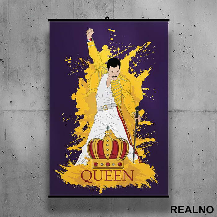 QUEEN - FREDDIE MERCURY - POSTER SA NOSAČEM